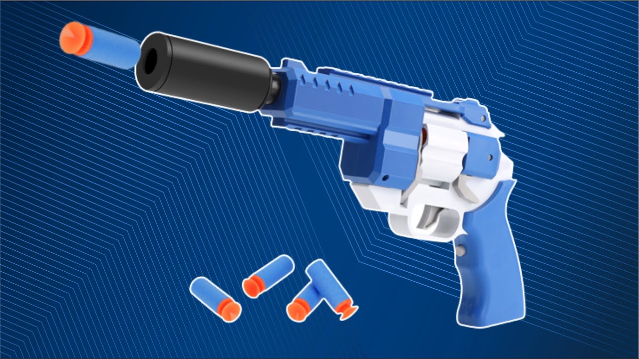 Electric Automatic Gun Revolver - Realistic Single-shot Soft Bullet Gun ...