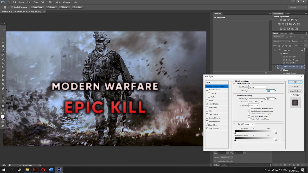 How to Make a YouTube Epic Call of Duty Modern Warfare Thumbnail ...