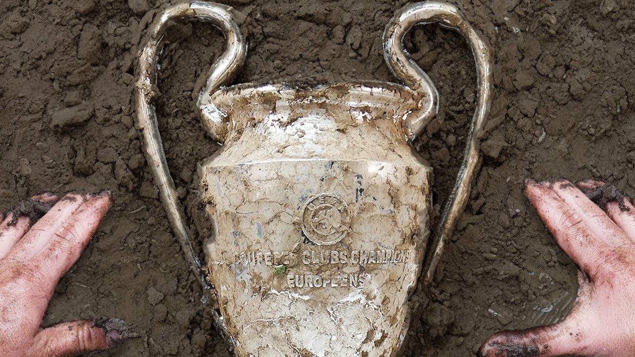 I Cleaned A Dirty Champions League Trophy! - YouTube