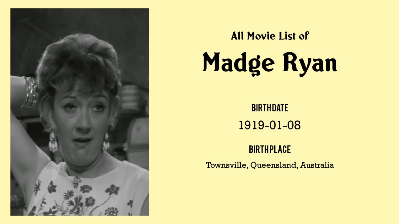 Madge Ryan Movies list Madge Ryan| Filmography of Madge Ryan - YouTube