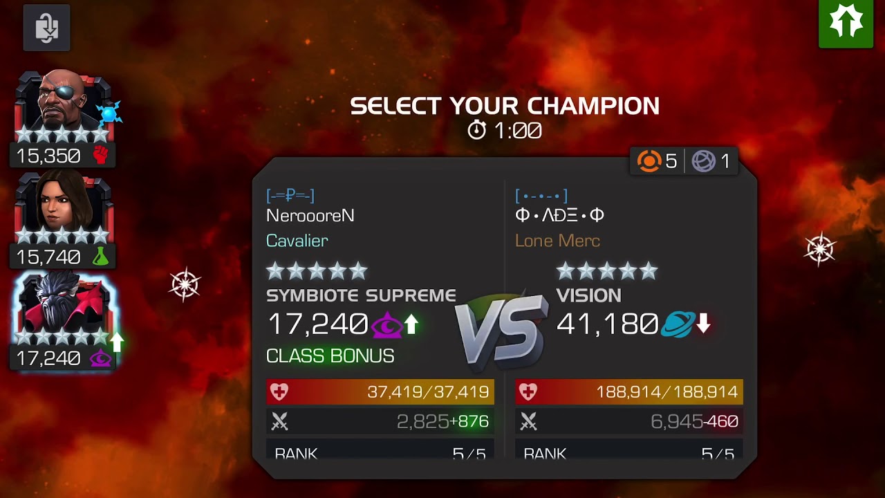 Symbiote supreme vs vision Aarkus 53 mcoc - YouTube