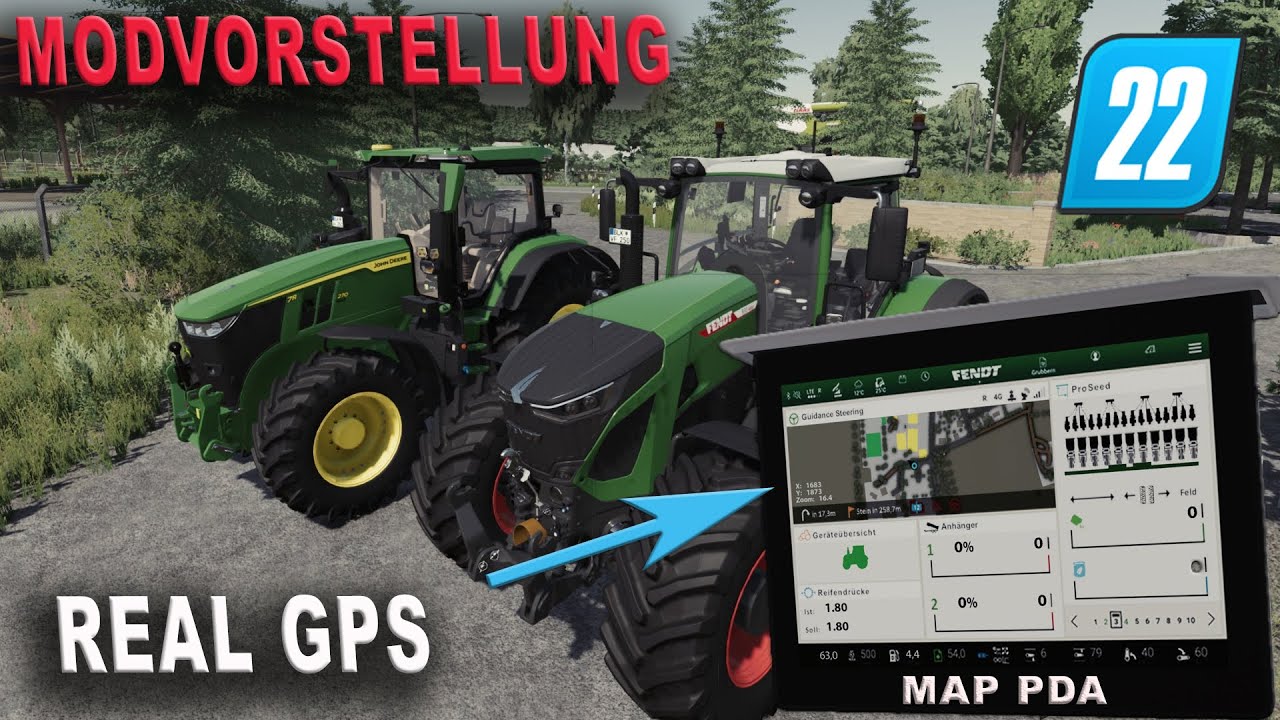 LS22 Modvorstellung - REAL GPS - MAP PDA auf Traktor Display [PC/MAC ...