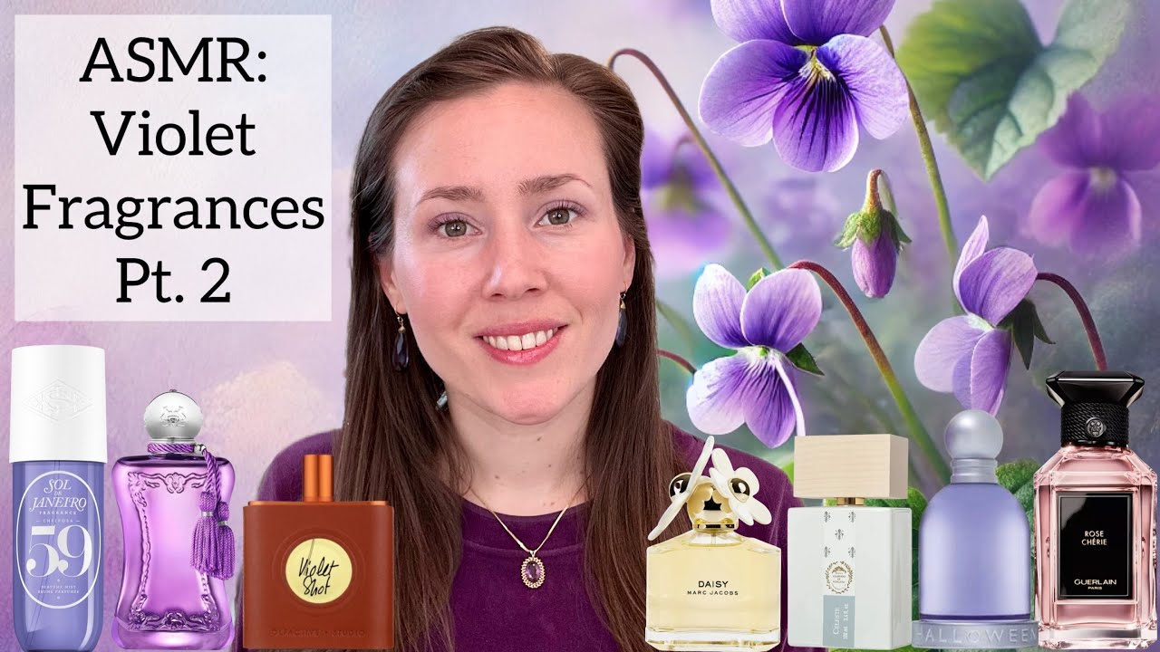 ASMR - Violet Fragrances / Perfumes Pt. 2 - Glass Tapping & Soft Spoken ...