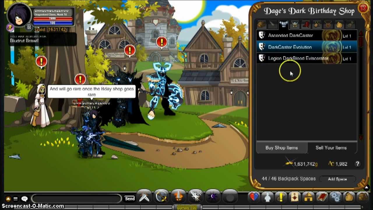 AQW: DarkCaster Evolution - YouTube