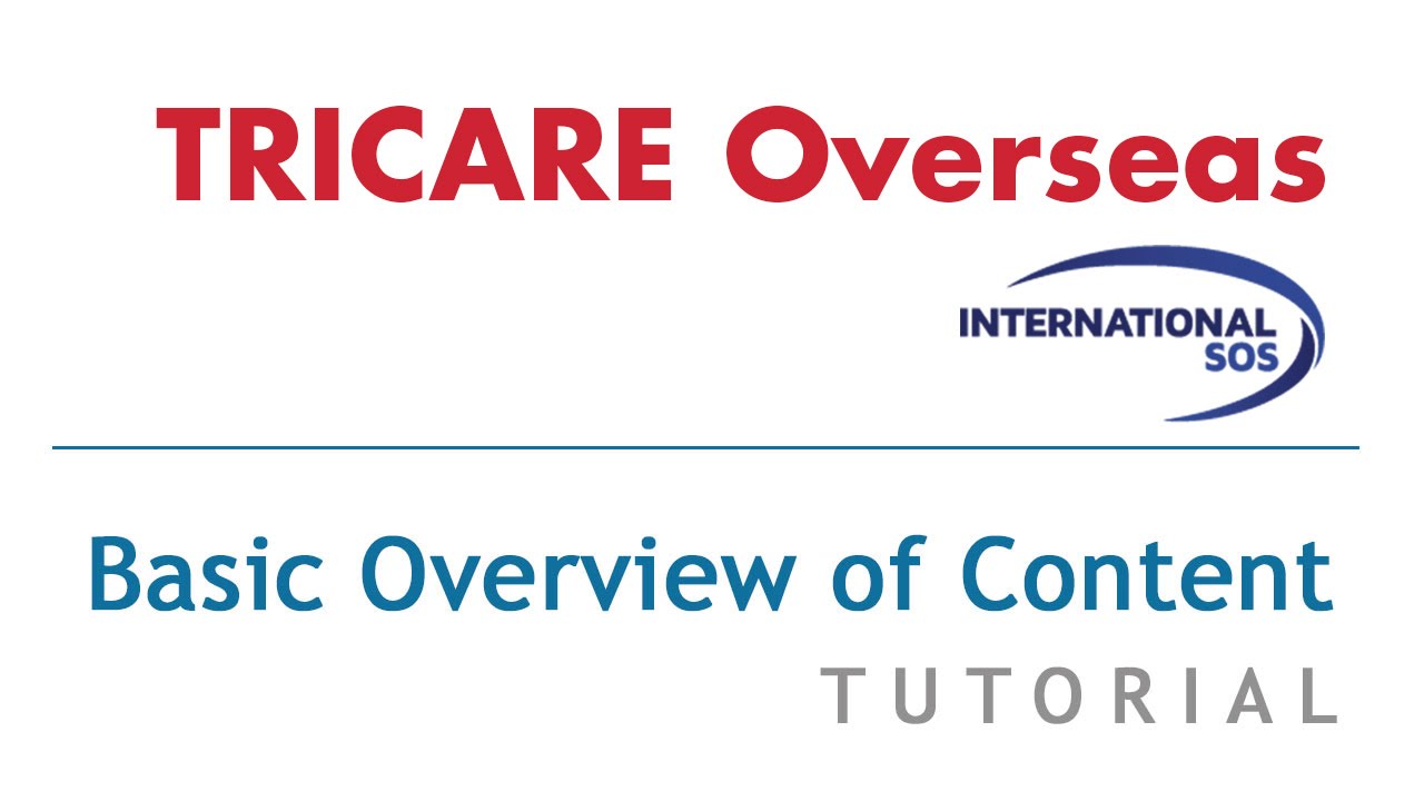TRICARE OVERSEAS - Basic Overview of Web Content Tutorial - YouTube