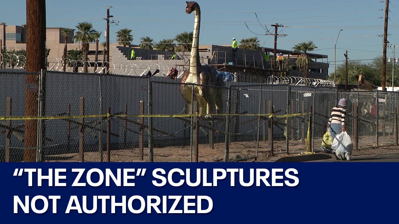 City of Phoenix officials say dinosaur sculptures near 'The Zone' not ...