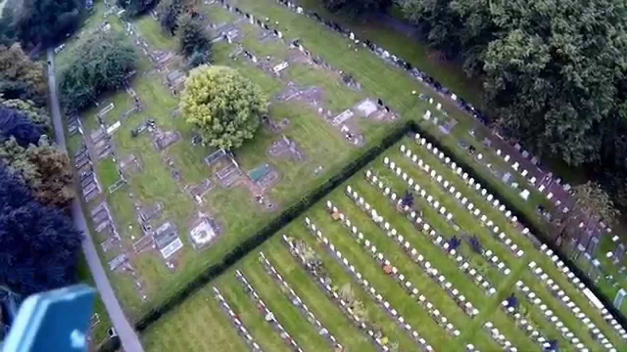 Commonwealth and Polish War Graves at Newark Cemetery (Aerial View ...