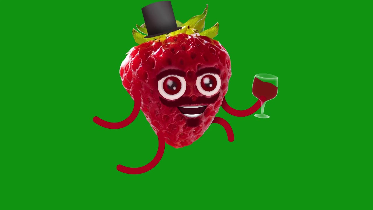 fruit Strawberry 🍓running green screen Background/ green screen ...
