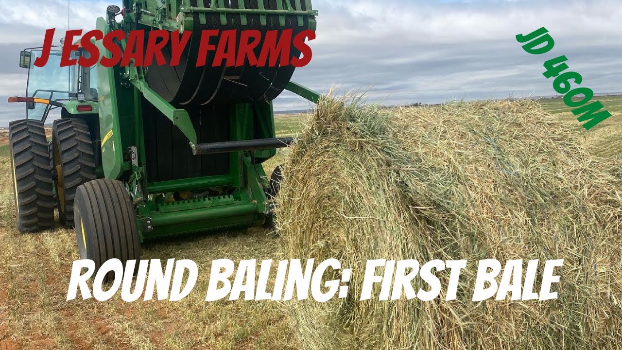 Round Baling: First Bale - YouTube