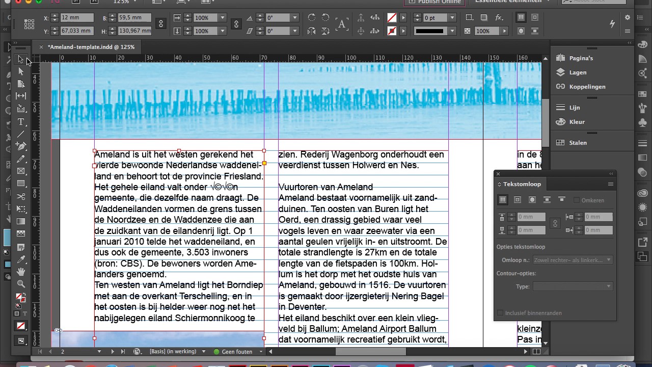 indesign tekst op basislijnraster - YouTube