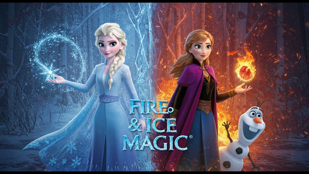 Elsa and Anna’s Frozen Magic | Let It Go Fire and Ice Flowers Song ...