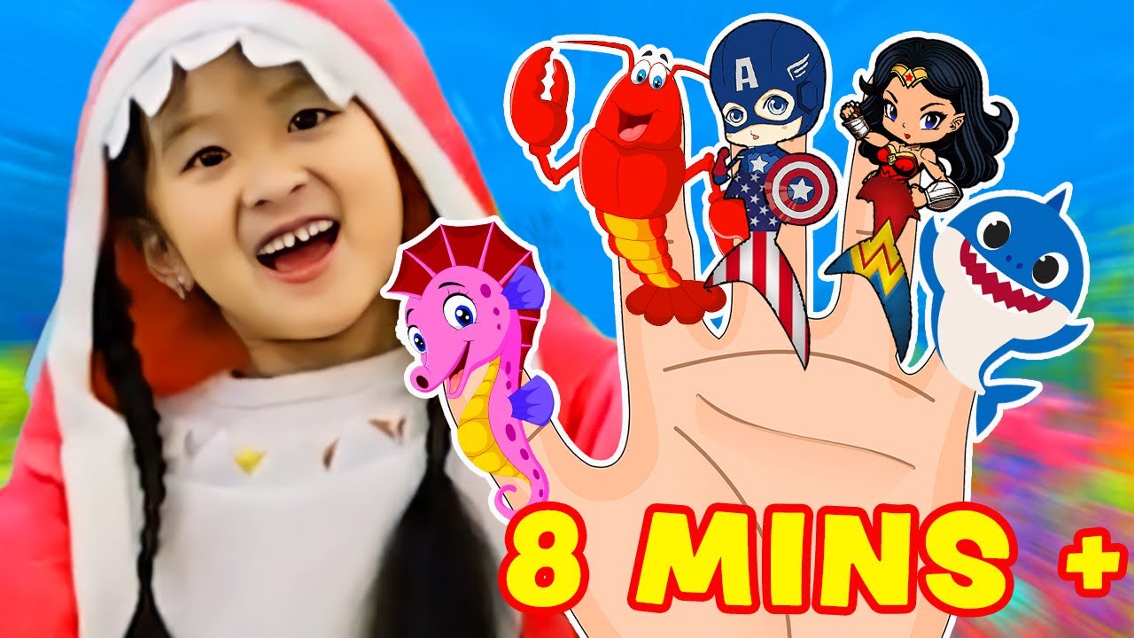 Sea Animals & Baby Shark with Aunty and Uncle Finger Family | Nursery ...