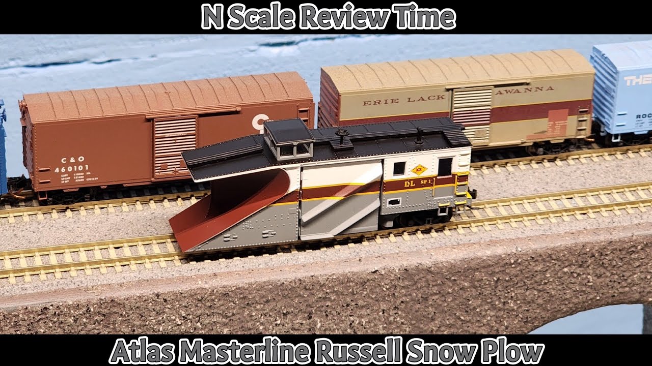N Scale Review Time, Atlas Masterline Russell Snow Plow. - YouTube