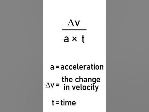 Acceleration Velocity Time Equation | Science Education - YouTube