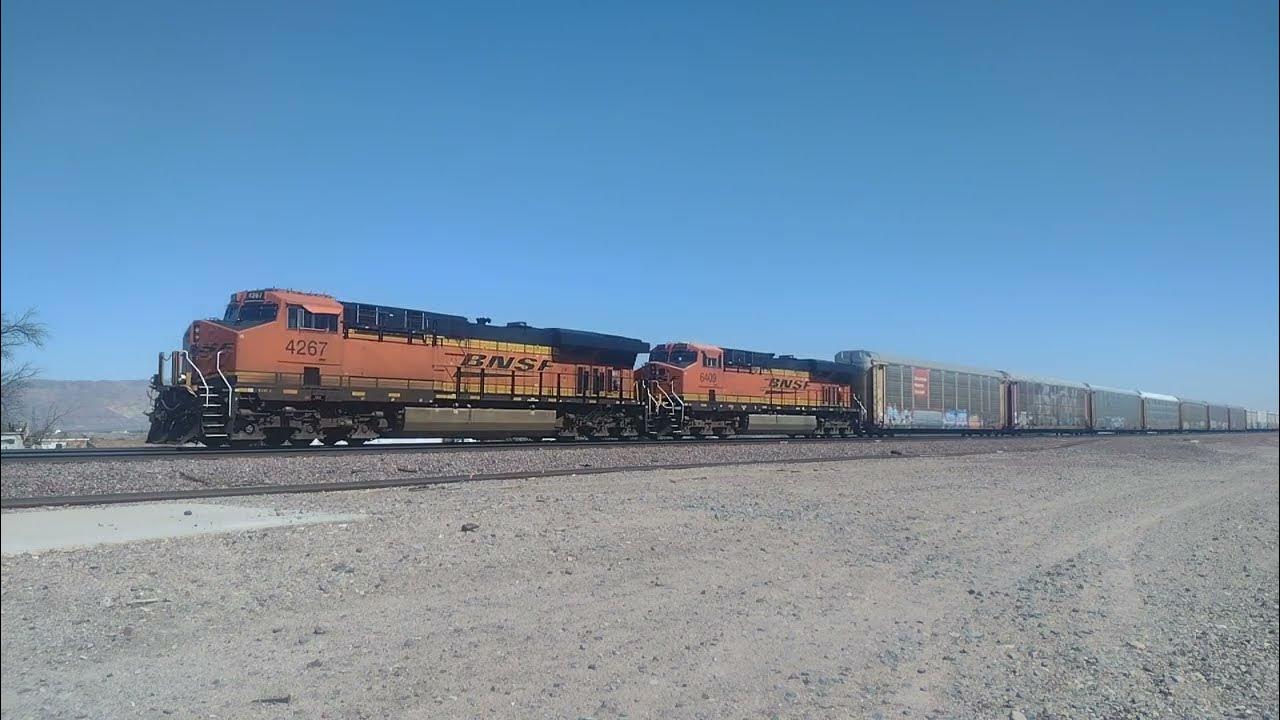 WB BNSF Manifest Train Feat Rear DPU At Daggett Ca! #bigbossrailfanner - YouTube