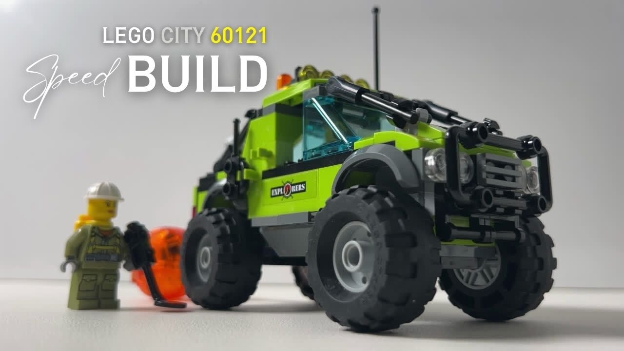 LEGO City 60121 Volcano Exploration Truck Speed Build - YouTube