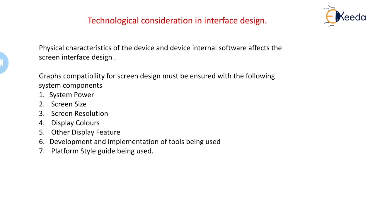 Technological Consideration in Interface Design - YouTube