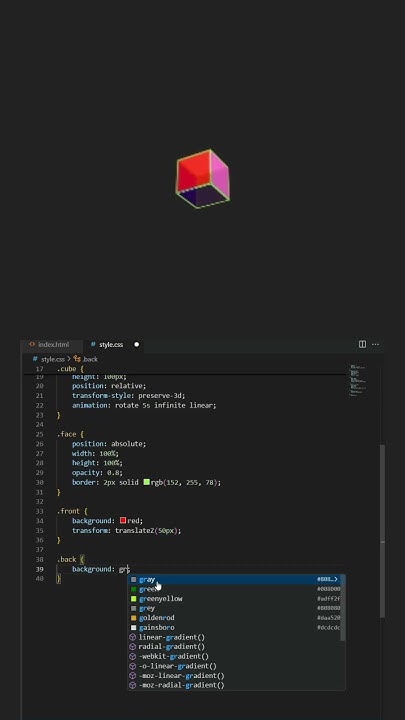 🔷 3d Cube Box Animation Using Html And Css Frontend Tutorial 🔷