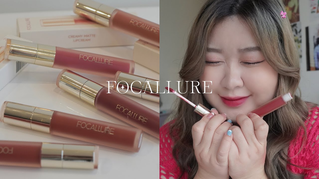 (eng sub) review & swatch🌷focallure creamy matte lip cream🍦 chất son siêu mịn | kieuchinh2706 ...