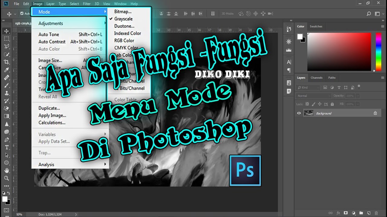 Fungsi Menu Mode Di Photoshop #Lengkap - YouTube