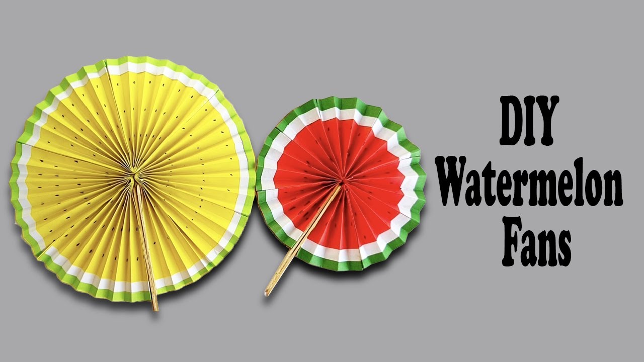 Paper Pop Up Fans | DIY Watermelon Hand Fans | Paper Fan Decorations ...