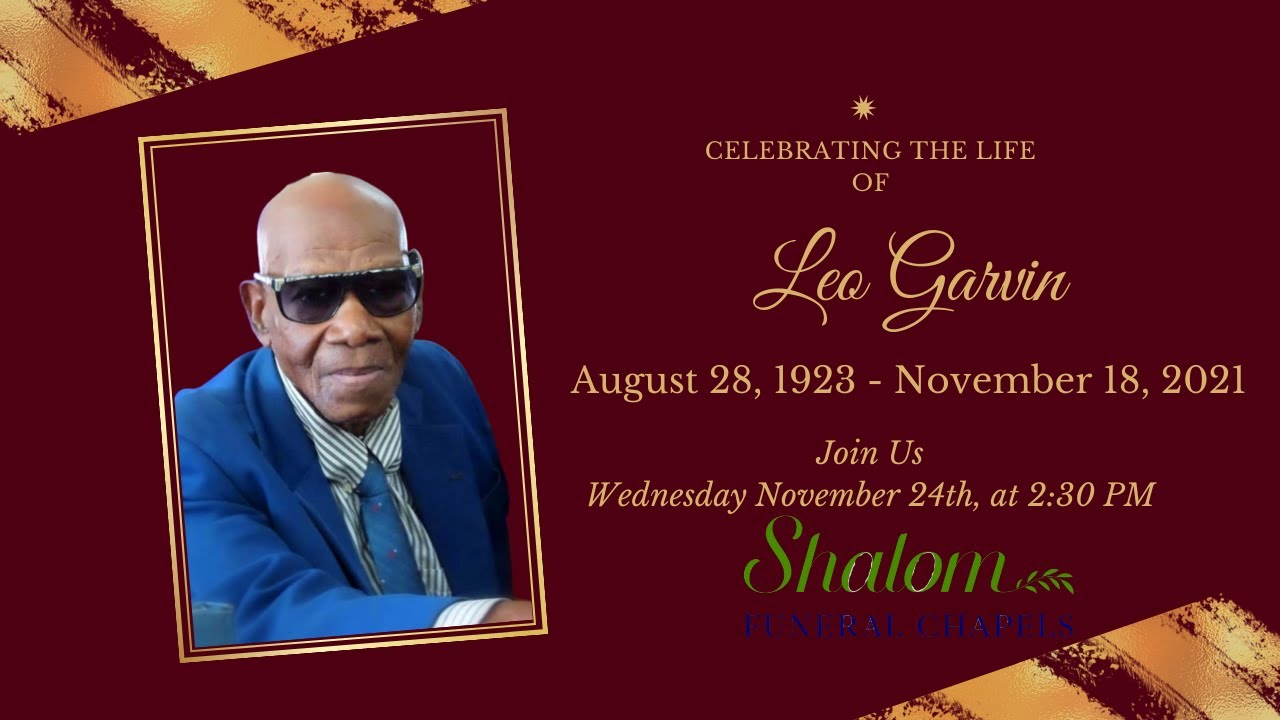 Leo Garvin Funeral Service - YouTube
