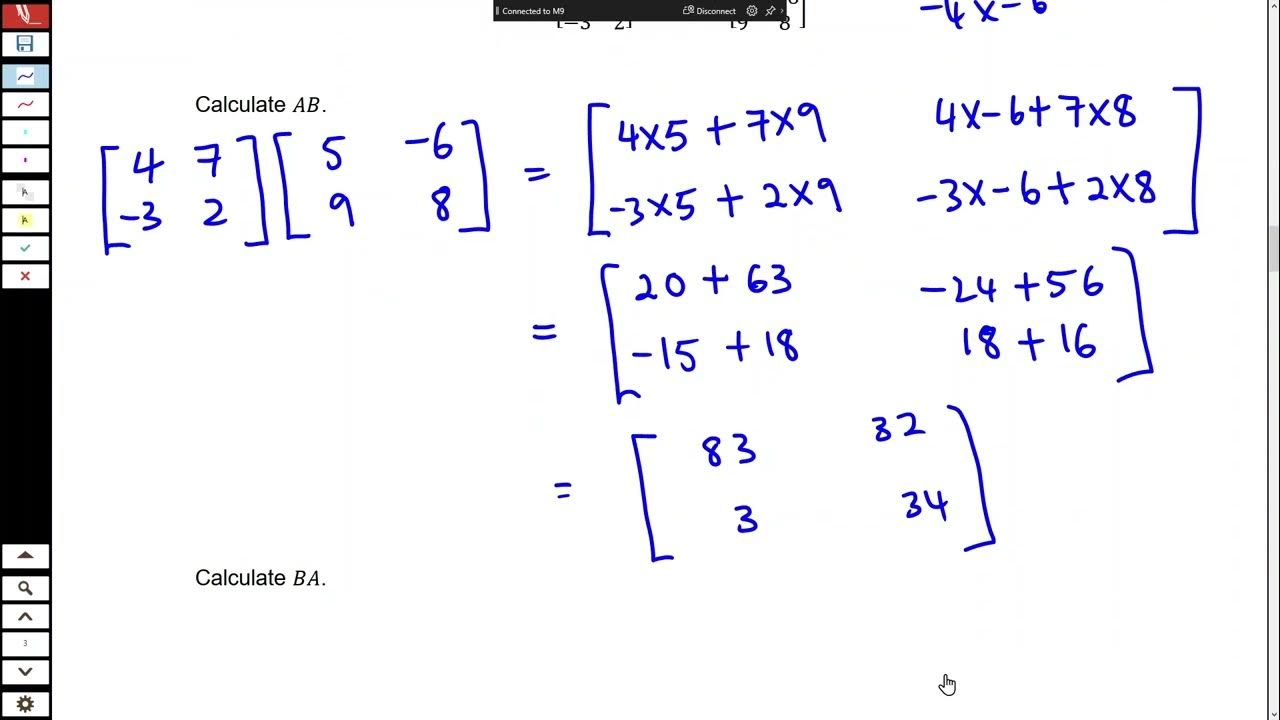 Year 11 General Mathematics 4D Matrix multiplication - YouTube
