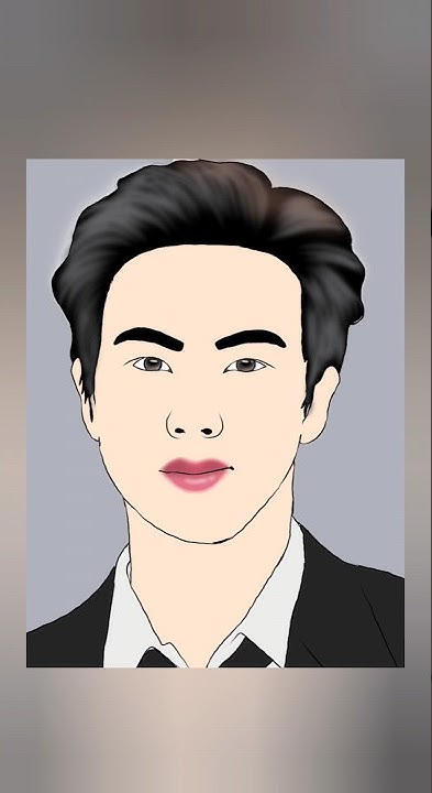 jin worldwide handsome digital portrait #ibispaint #btsarmy #kpopfanart - YouTube