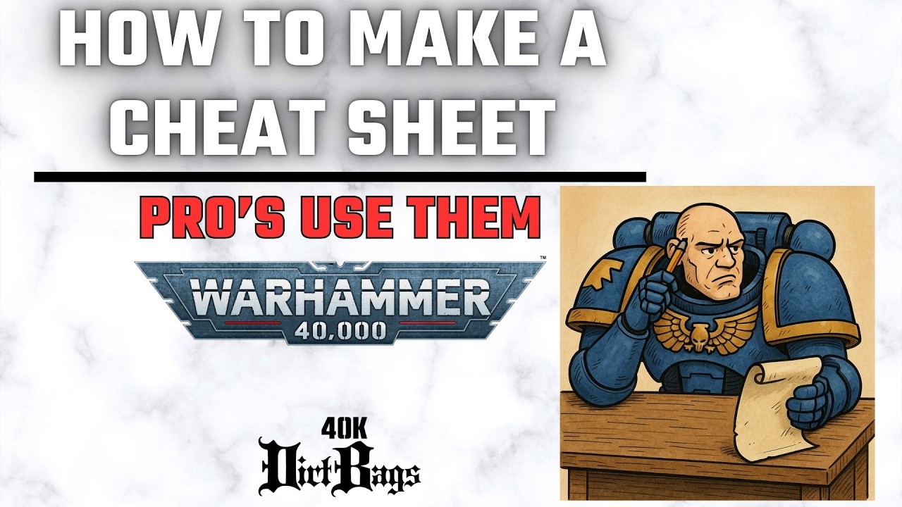 How to make a Cheat Sheet in 40k! | Chapter Approved Competitive ...