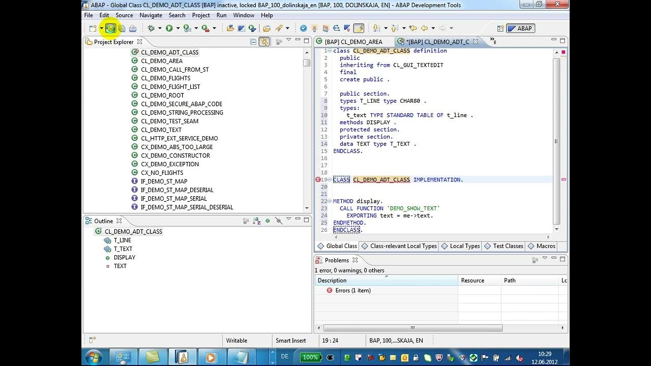 ABAP in Eclipse Tutorials Adding new objects to the ABAP Project - YouTube
