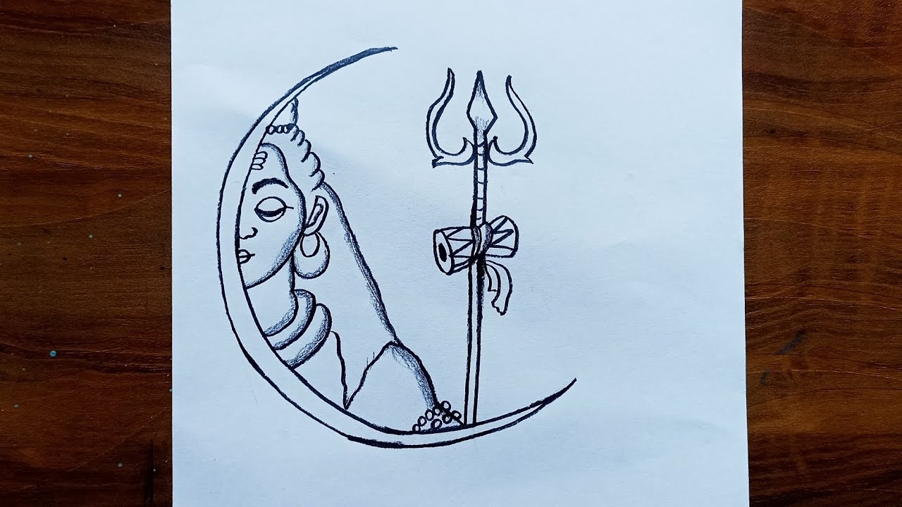 How To Draw Mahadev Ji || Mahadev Ji Drawing Step By Step ...