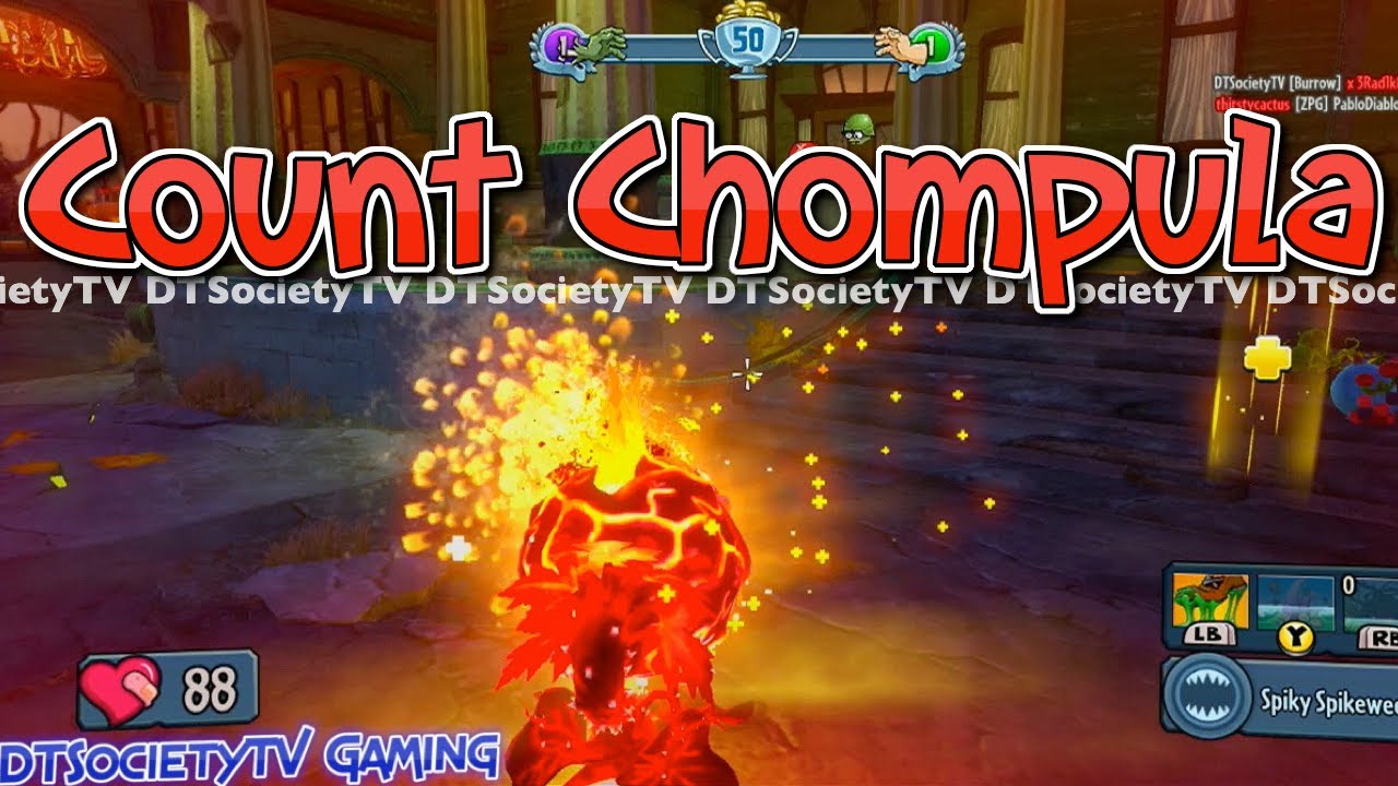Count Chompula Gameplay - Plants vs Zombies Garden Warfare - YouTube