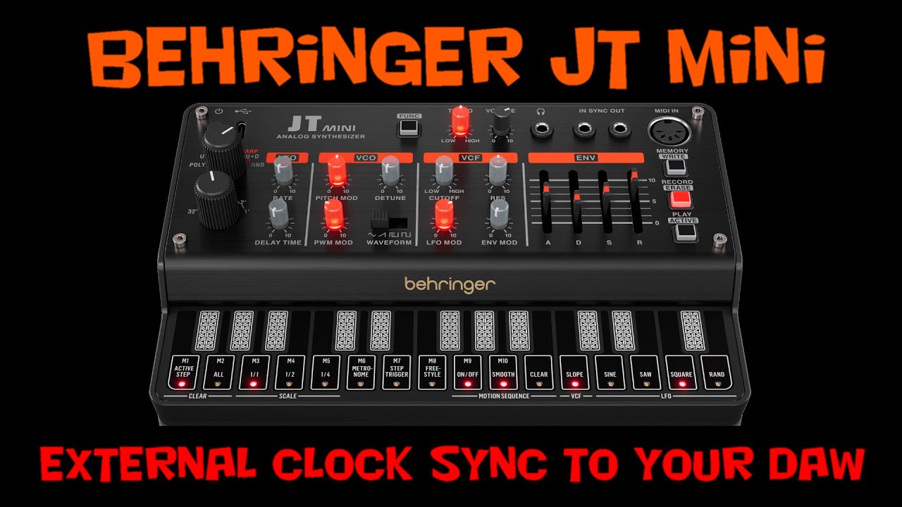 Behringer JT Mini Synchronsing to your DAW - YouTube