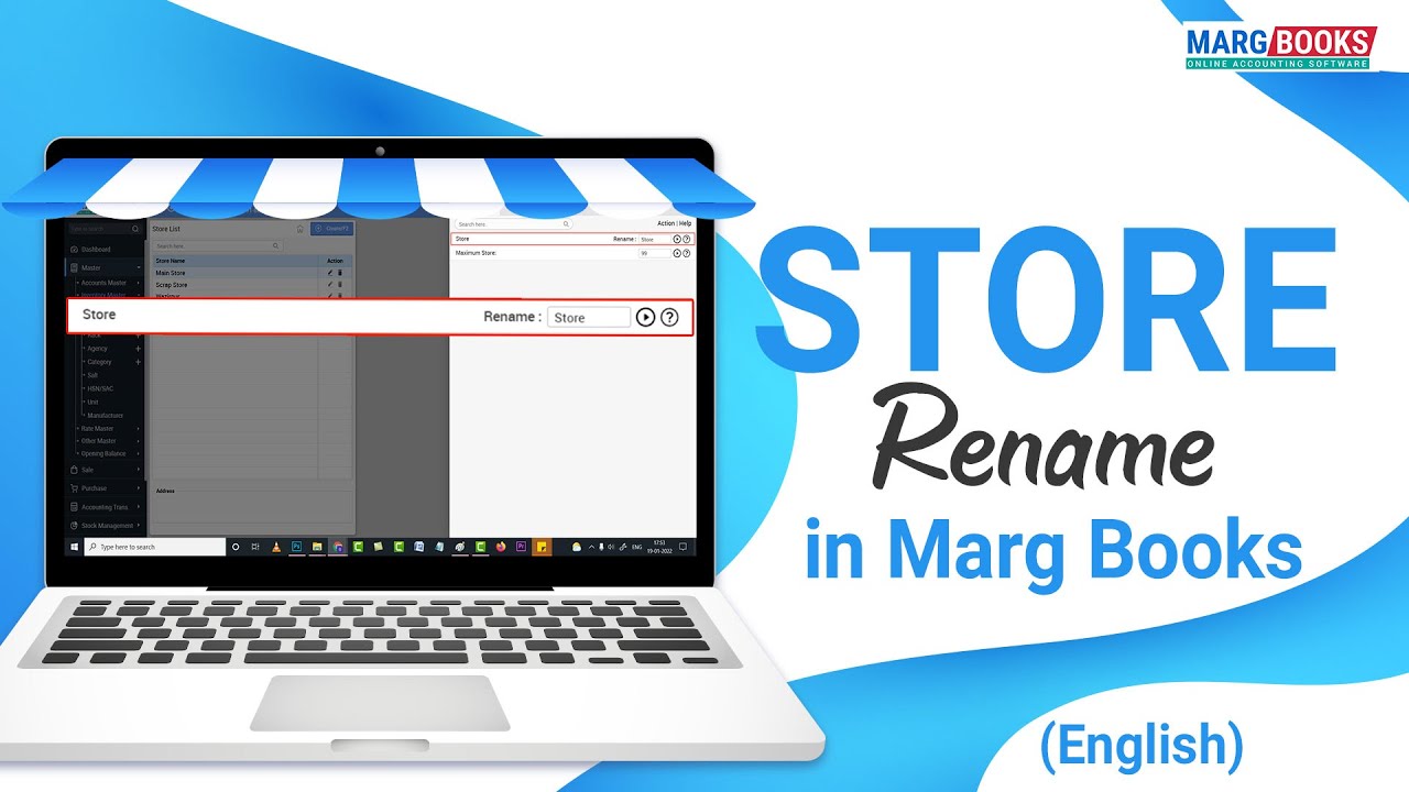 Store Rename, Store Settings [English] | Marg Books | ONLINE Accounting ...