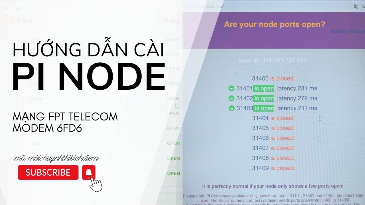 Hướng dẫn cài Node Pi mạng FPT Telecom 6FD6 - YouTube