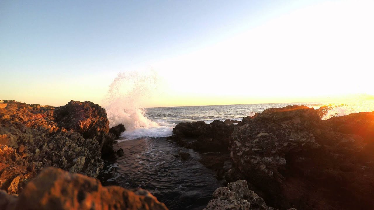 Reverse Slow Motion Waves and Rocks (GoPro 4k) - YouTube