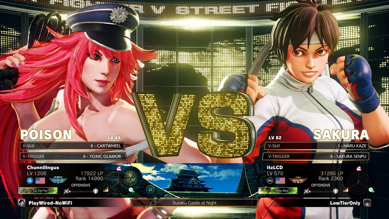 Street Fighter V Arcade Edition (Usa)Poison vs Sakura(Usa) - YouTube