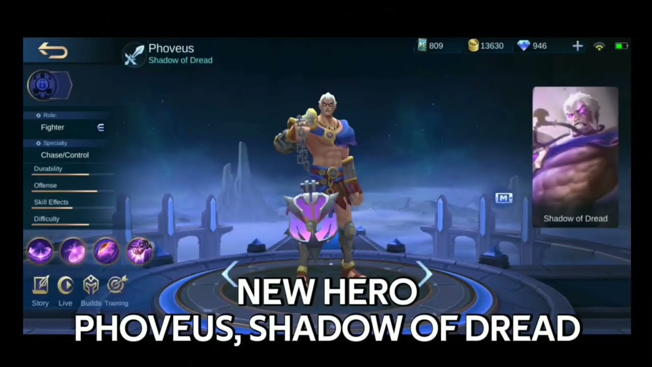 MLBB | NEW HERO "PHOVEUS" (FIGHTER) GAMEPLAY - YouTube