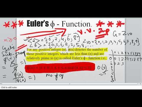 Group Theory Explanation of Euler's phi function with a Mathematical Example Questions ...