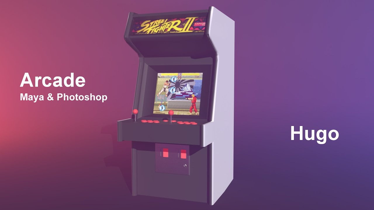 [Maya & Photoshop] Arcade - YouTube
