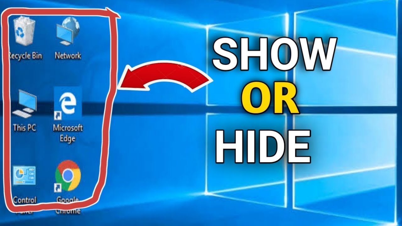 How To Hide Desktop Icons On Laptop - YouTube