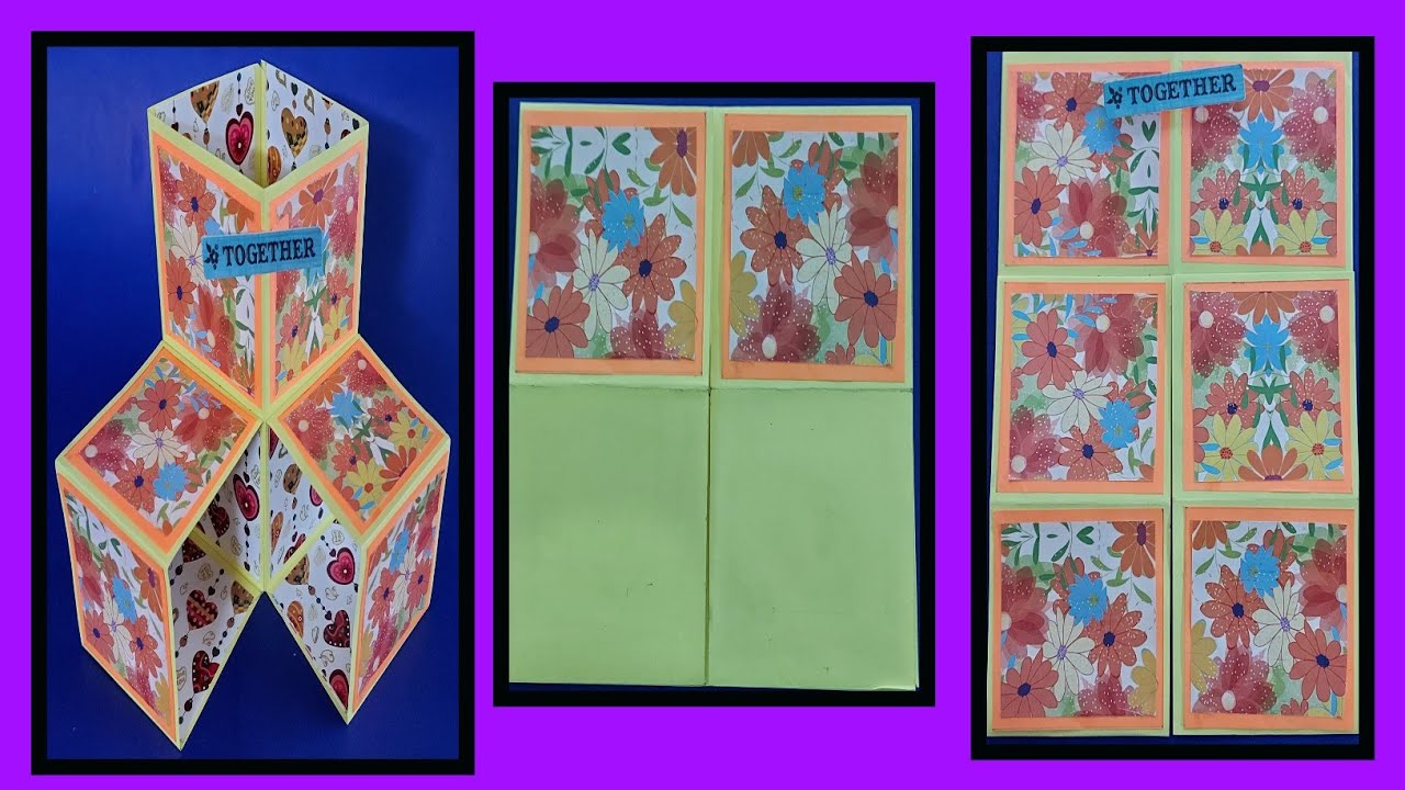 How to make Triple pop up cube card ||pop up card - YouTube