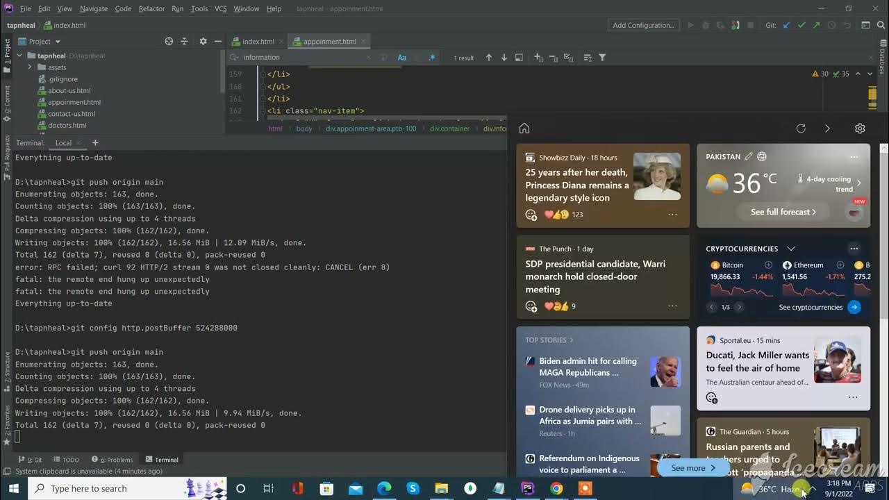 fatal: the remote end hung up unexpectedly fatal: the remote end hung up unexpectedly - YouTube