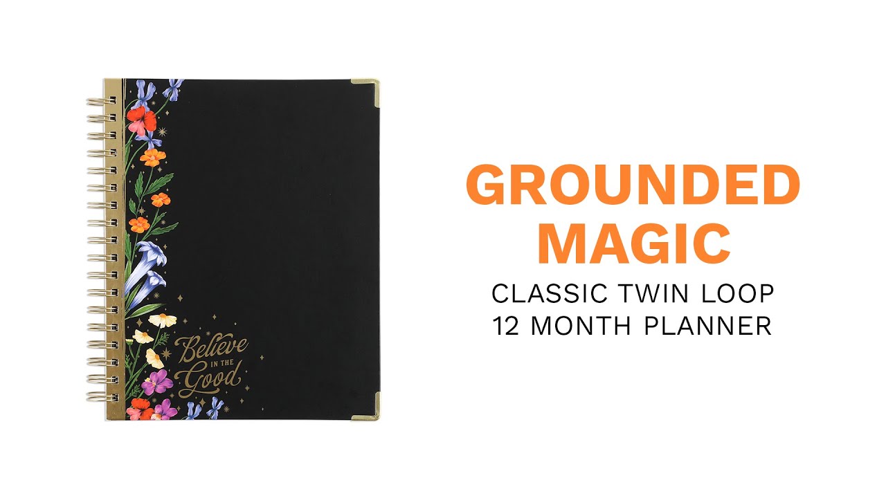 PTLCD12 040 Grounded Magic Classic Twin Loop 12 Month Planner - YouTube