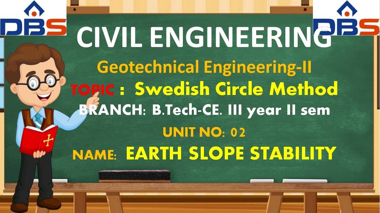 DBS - GTE-II- Unit No : 2-Swedish Circle Method-EARTH SLOPE STABILITY ...