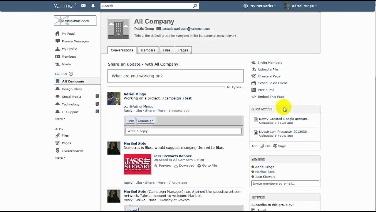 Overview of Yammer - YouTube