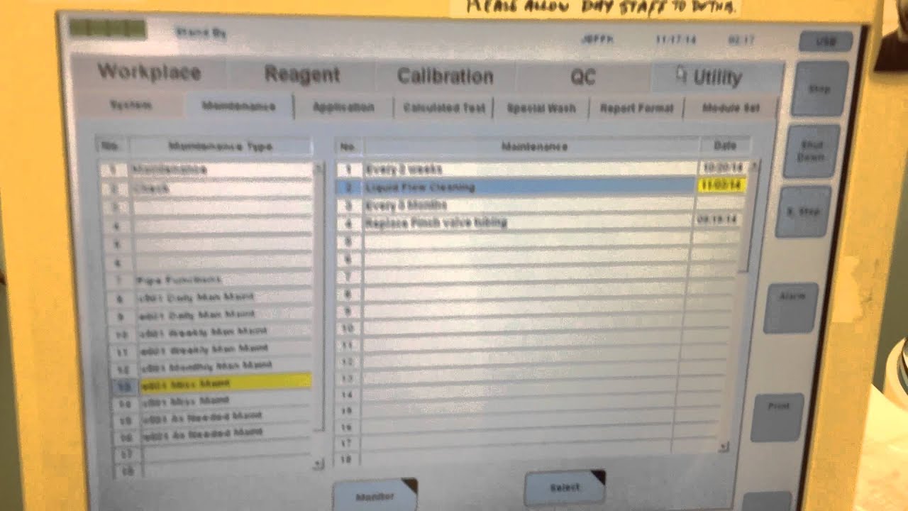 How to setup and run the liquid flow cleaning for the Cobas 6000 - YouTube