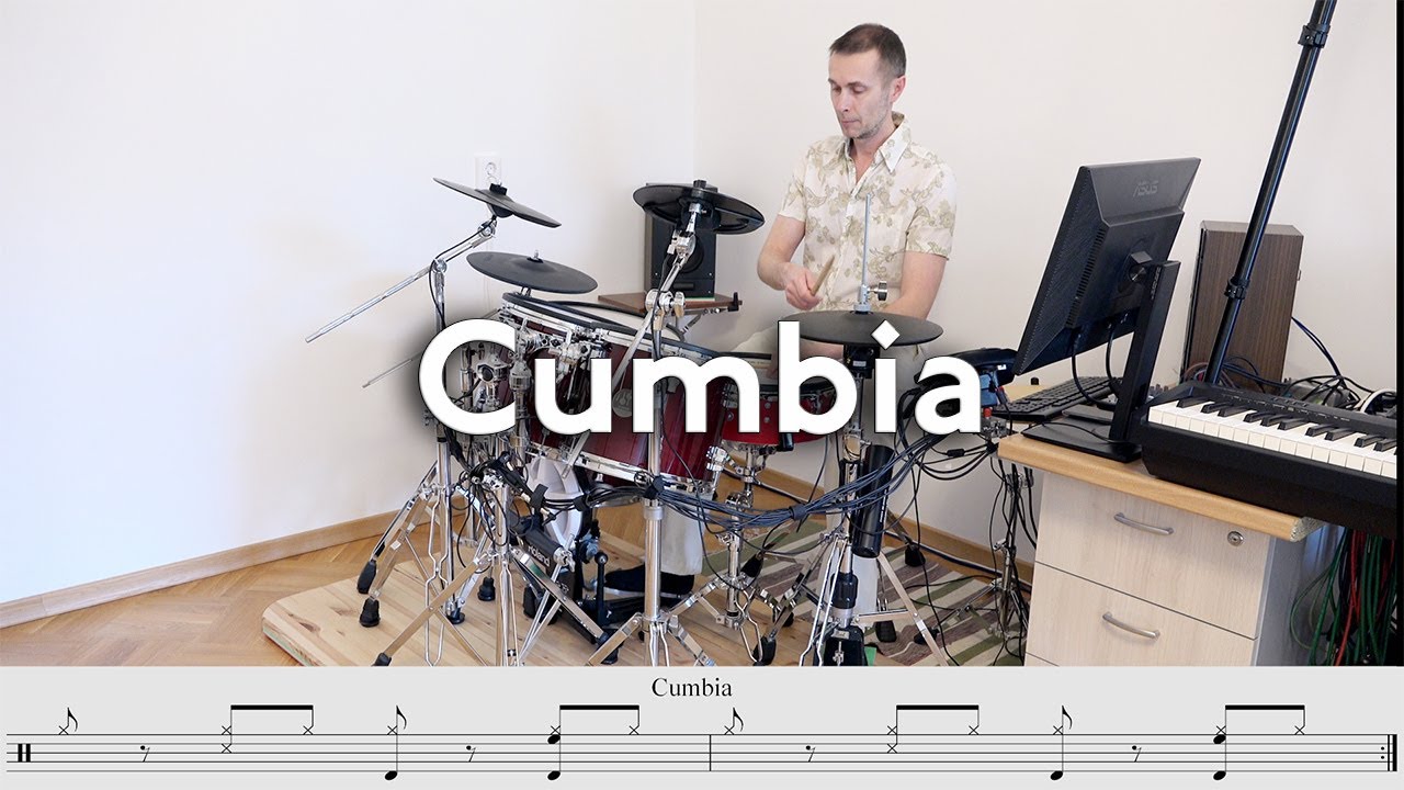 How to play Cumbia Colombiana groove on Drums - YouTube