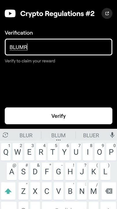 BLUM:Blum Video Code 28-Nov-24 | Blum Verify Code Today | Crypto Regulations #2 #blum - YouTube