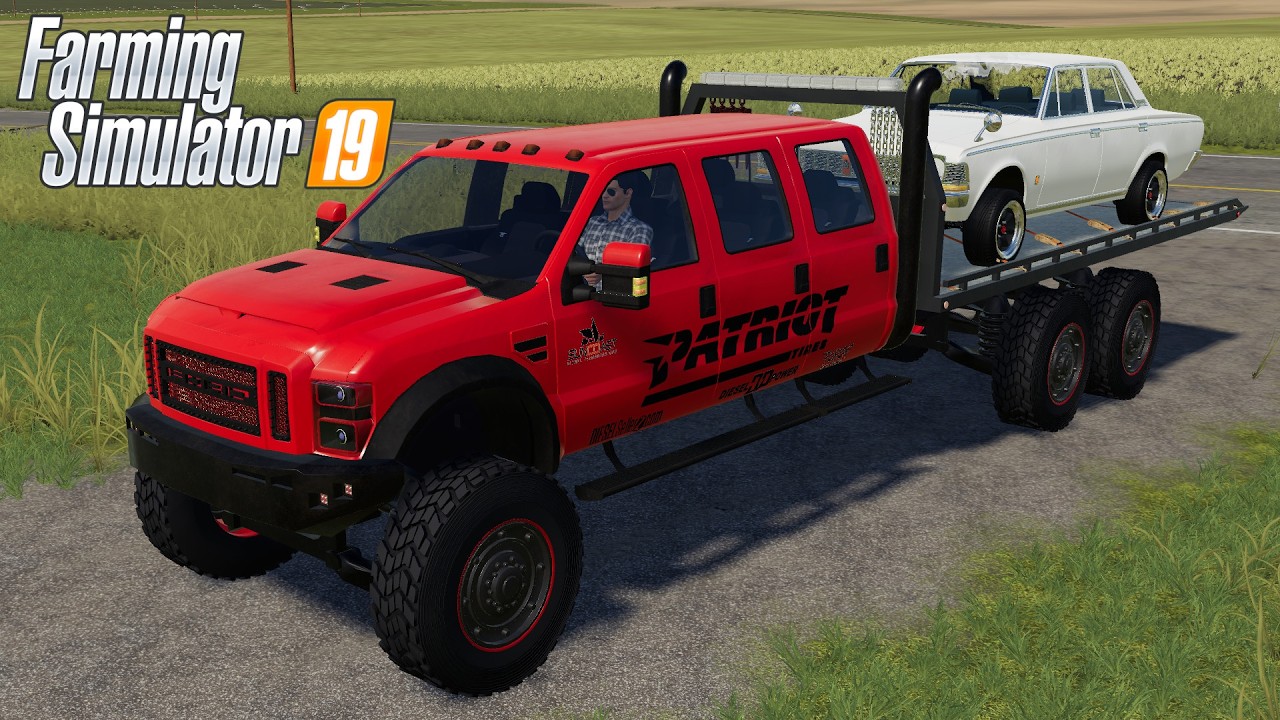 FS19 - TOWING a car with Ford SuperSix ROLLBACK - Car mod for Farming ...